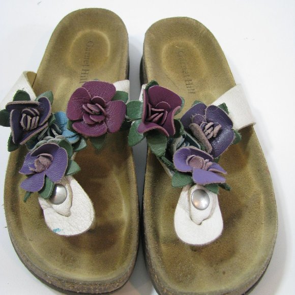 Garnet Hill | Shoes | Garnet Hill Thong Sandals Flip Flop Leather Flat ...